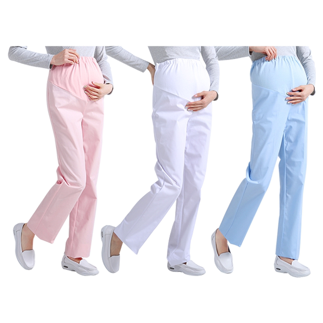 Pregnant women nurse pants summer adjustable elastic waist full belly ...