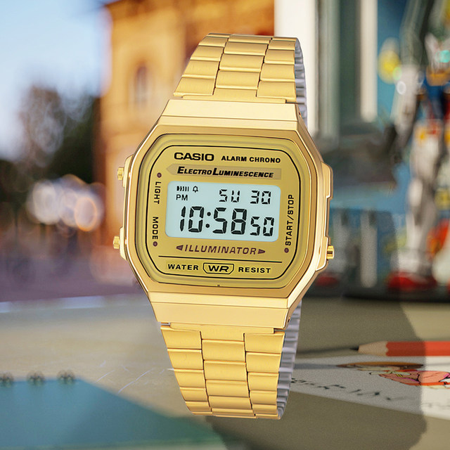 Casio reverse display CASIO waterproof fashion trend retro square ...