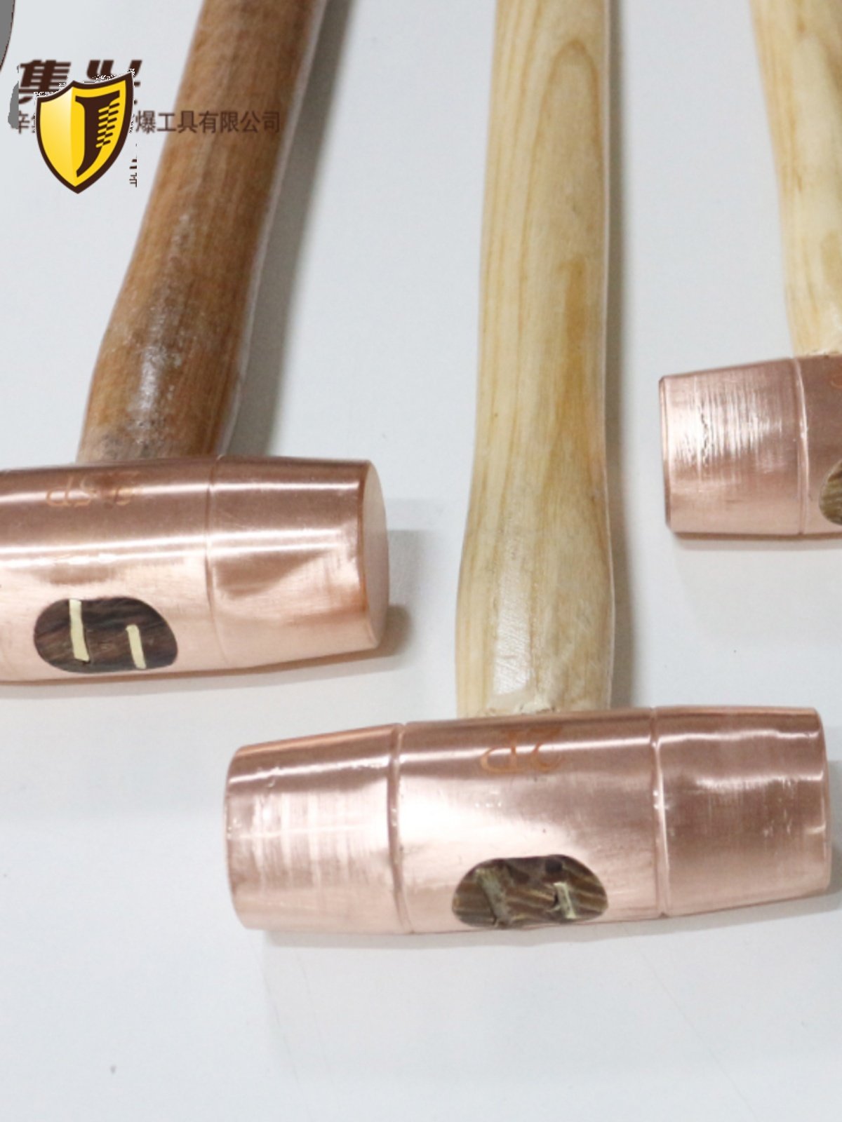 Jixing Copper Round Drum Hammer - Wooden Handle, 1.5/2p