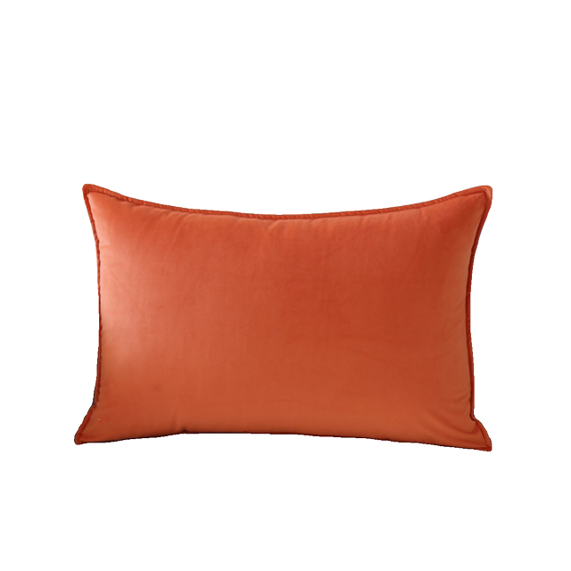 Solid color velvet pillowcase living room sofa pillow cushion cover ...