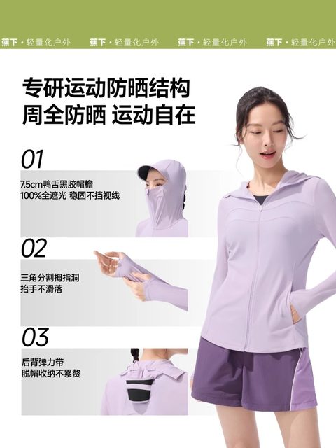 Ultra-thin slim fit sports sun protection clothes for women in summer ...