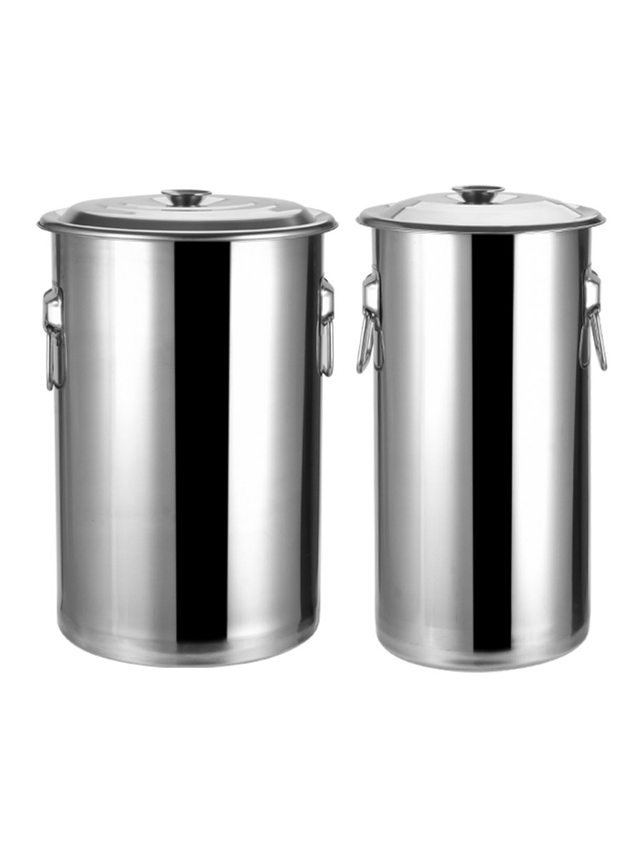 40cm Stainless Steel Milk Tea Bucket with Lid