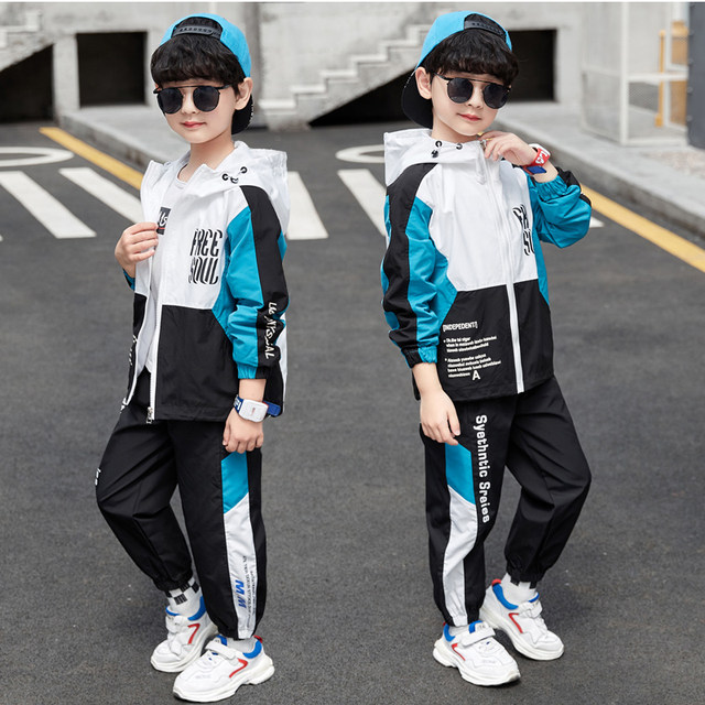 Boys' spring suit children's sportswear 2024 new style medium and large ...