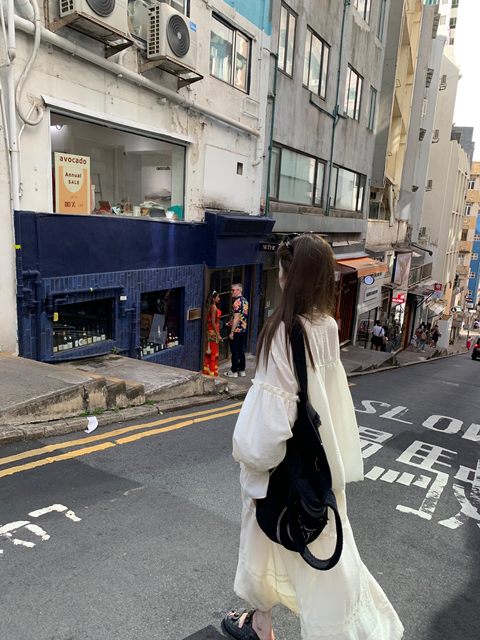 aaaaxbbb Li Sang drinks milk during the day silk suit skirt long ...