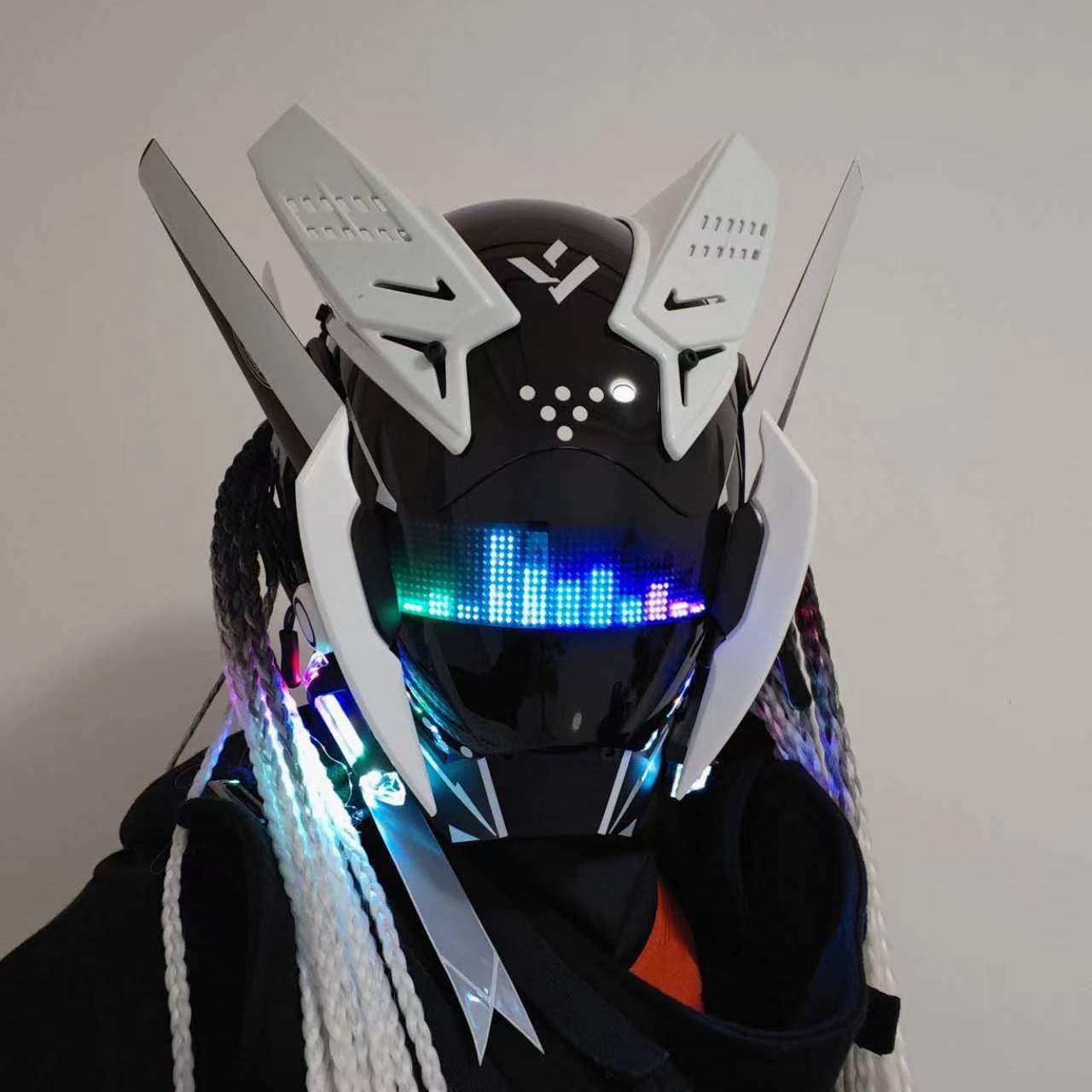 Cyberpunk Mask Charging Kamen Rider Headgear | Functional Helmet Gift
