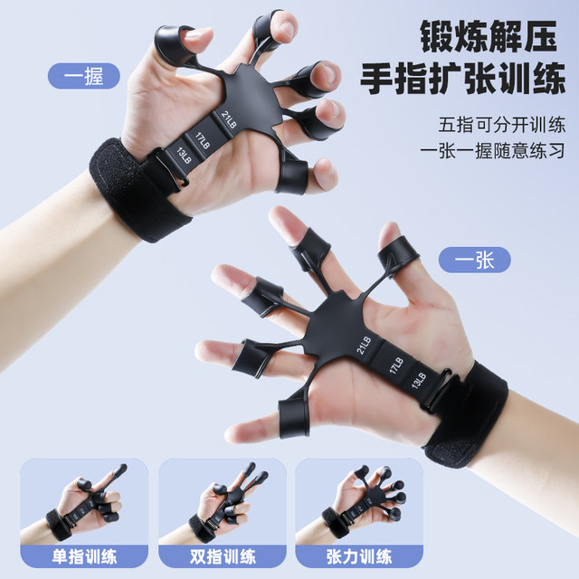 Vein trainer five-finger finger tension grip professional arm training ...