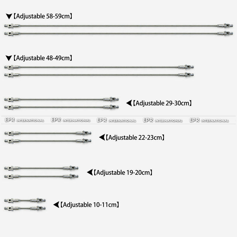 Eprflyang Universal Car Front & Rear Bumper Support Rod Kit