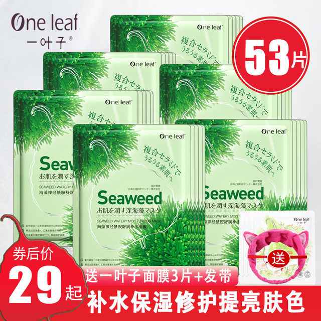 One-leaf facial mask for women, hydrating, moisturizing, repairing ...