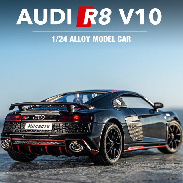 Audi R8 simulation 1:24 alloy model car collection ornaments car model ...
