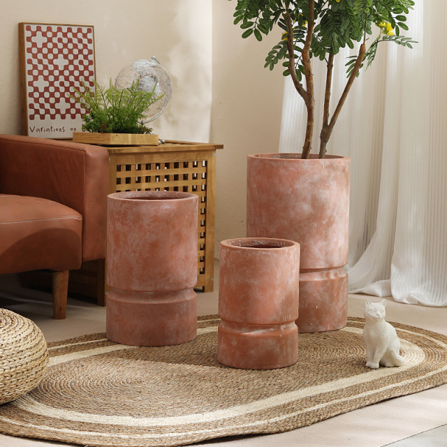 Floor-standing large magnesium mud flower pot magnesium oxide ...