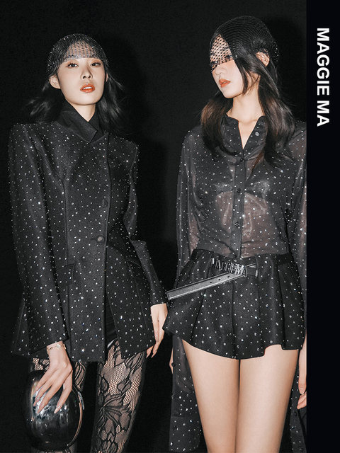 MAGGIE MA Ma Jing Designer's classic versatile ironing diamond slim ...