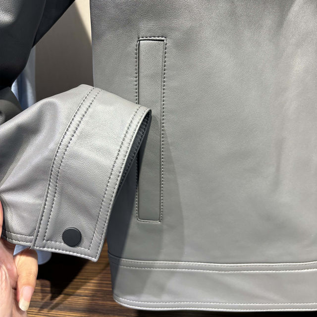 G Family Men's Autumn and Winter New Black -gray Gradm -changing Lamb Leather Templim Specup ...