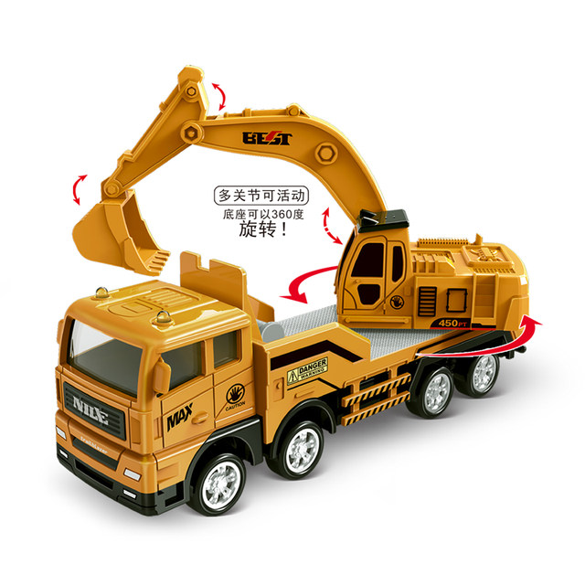 Inertial engineering vehicle boy excavator mixer car tank tank truck ...