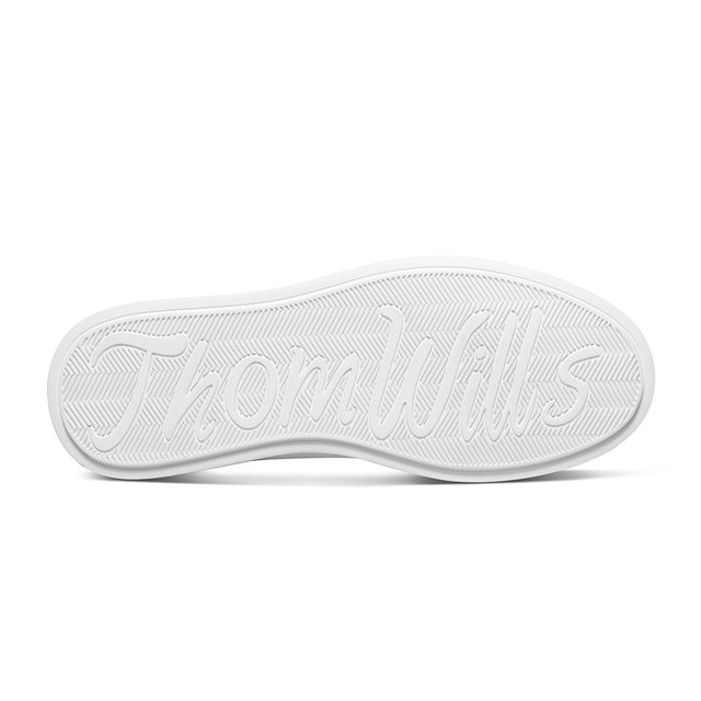 ThomWills white shoes men's summer genuine leather breathable low-top ...