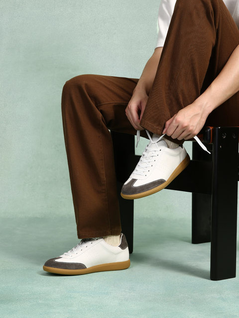 [Comfortable Soft Lining] Thomwills Genuine Leather Training Shoes Men ...