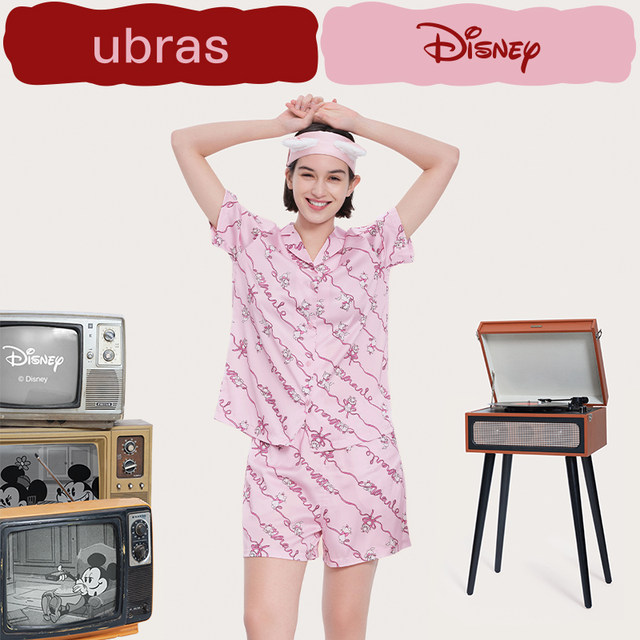 Ubras Disney Co-branding-Mickey Mary Cat Series Streaming Lapel Short ...