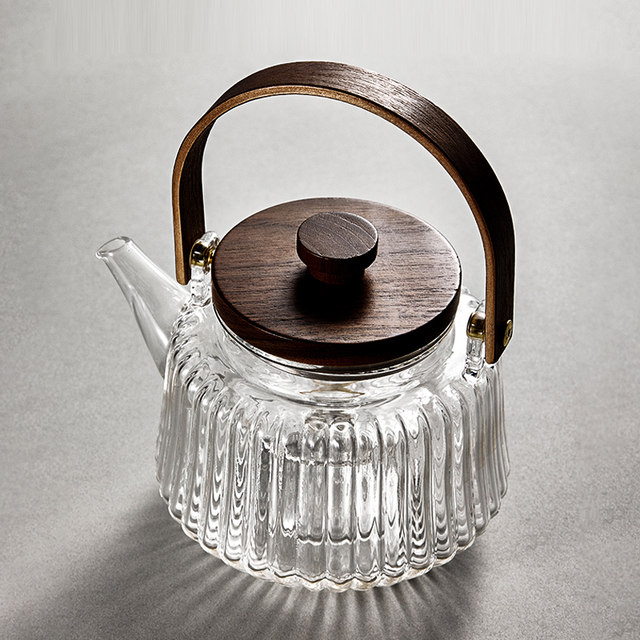 Beam-lifting glass teapot tea making home high-temperature resistant ...