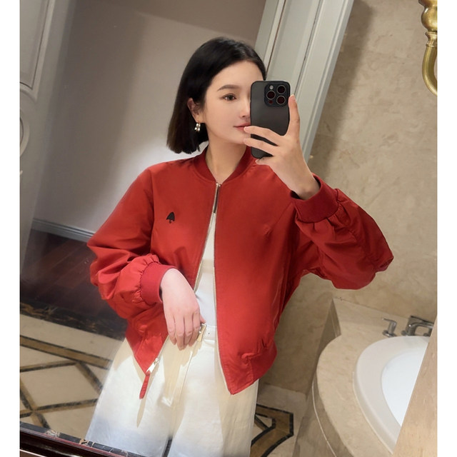 MISS RUILI Custom American retro baseball uniform loose jacket women's ...