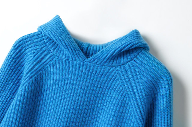 Winter Phoenix heavyweight pit strip hooded cashmere sweater dress ...