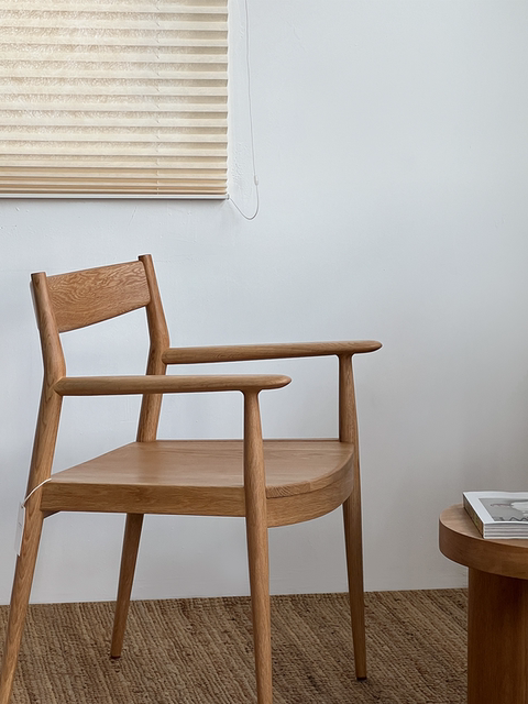 HITCHCOCKPaddle/paddle chair Nordic armrest solid wood wabi-sabi dining ...