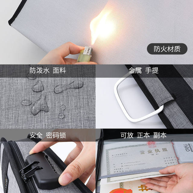 Briefcase seal bag business license document storage bag with password ...
