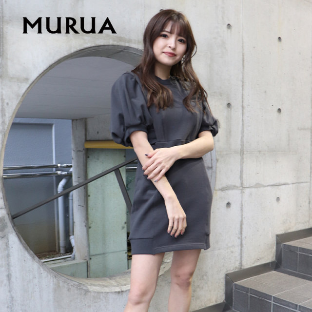 Murua spring and summer Japanese fresh and sweet versatile pure color bubble short -sleeved ...