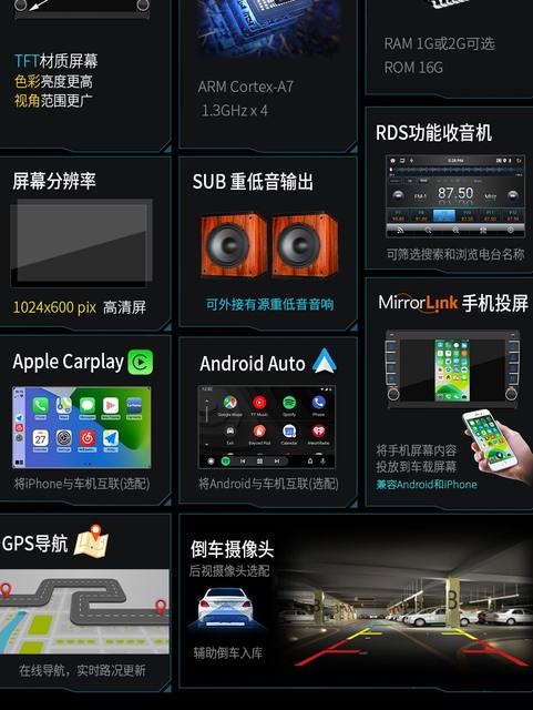 9 -inch Android large screen wireless carPlay navigation machine wifi ...