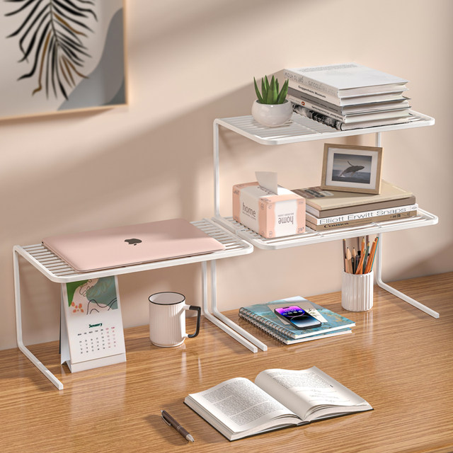 Bookshelf Small desktop storage rack Student desk organization rack ...