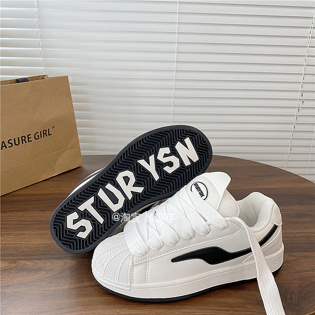 Shell Tou Hong Kong Style Classic Bread Shoes for Women Ins2025 Summer ...