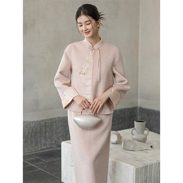 Chu Cicada Clothing 100 Lamb Matsma two sides of the coat new Chinese ...