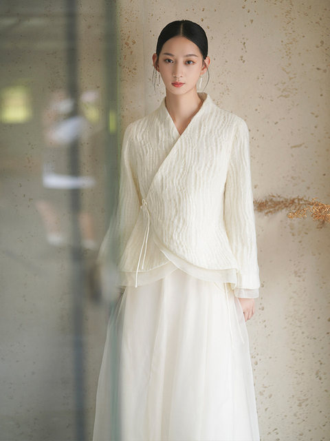 Chuchan wool modified Hanfu top for women in autumn and winter new slim ...
