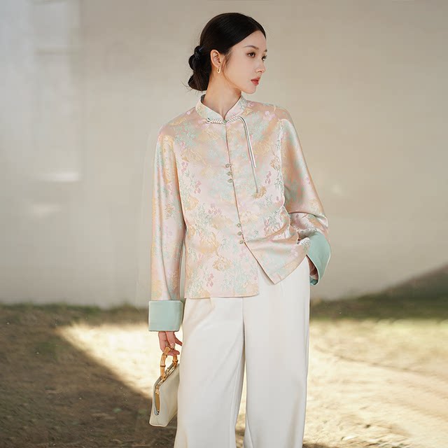 Chu Cicada Chinese style Tang dress top tea clothing autumn and winter ...