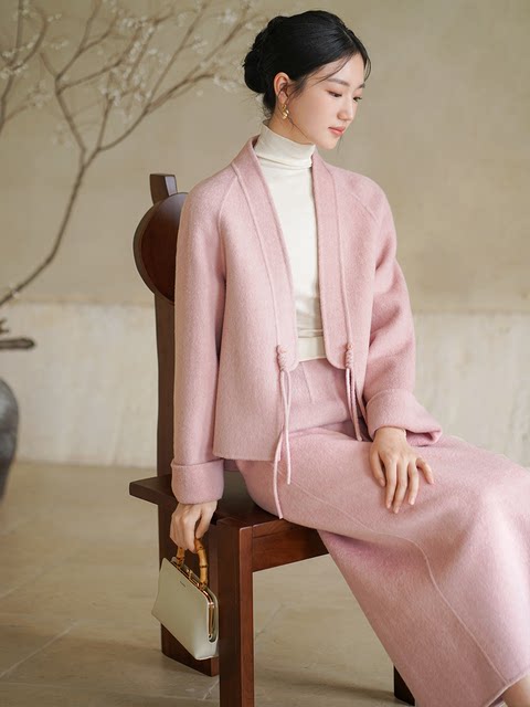 Chuchan Clothing 90 Woolen Woolen Suit Women's Winter New Chinese Style National Style Double ...