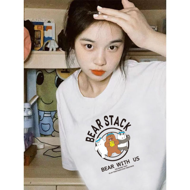 Guo Chao brand design comics Girl short -sleeved T -shirt female INS ...