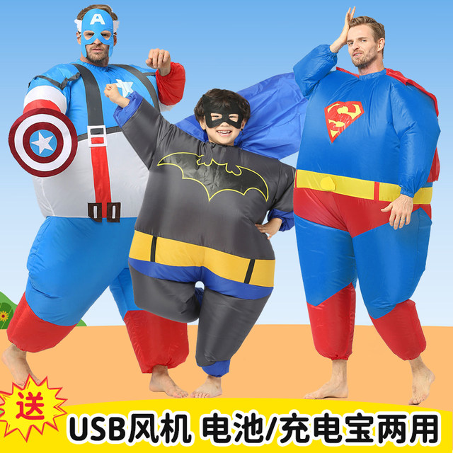 Hulk Inflatable Costume Superman Captain America Muscle Clothes ...