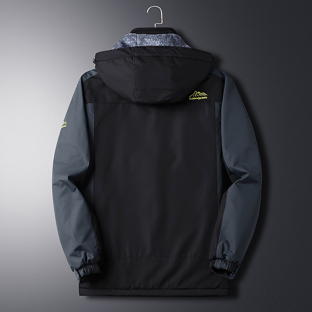 Jackets for men, thickened with velvet, autumn and winter, middle-aged ...