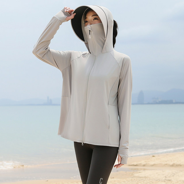 Women's sun protection clothing summer 2024 new ice silk upf50 anti-UV breathable thin large ...