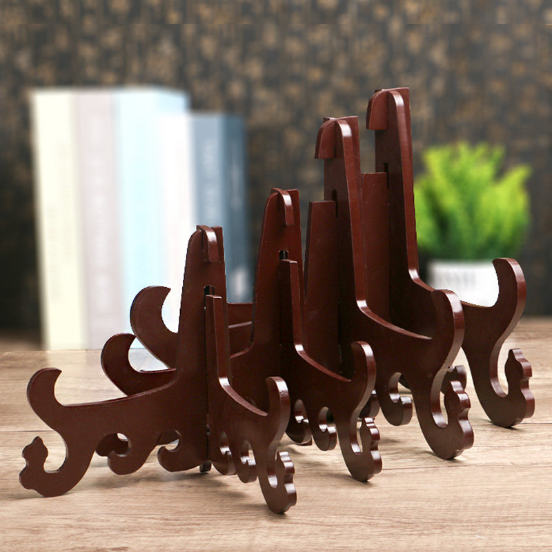 Plate Bracket Solid Wood Photo Frame - Antique Crafts, Puer Tea Cake Holder