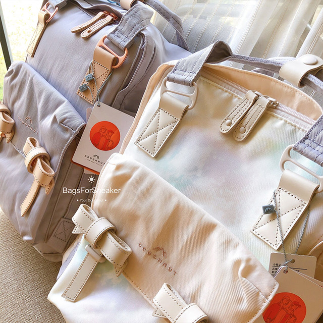 DOUGHNUT Donut Backpack Cute Mori Sweet Bow Tie Dye Pink School Bag ...