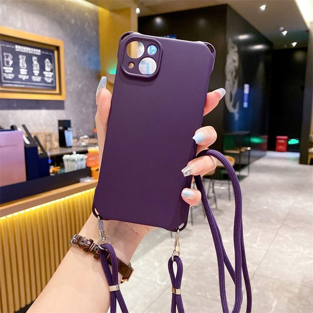 Application of Apple 15Plus mobile phone case crossbody belt lashes ...