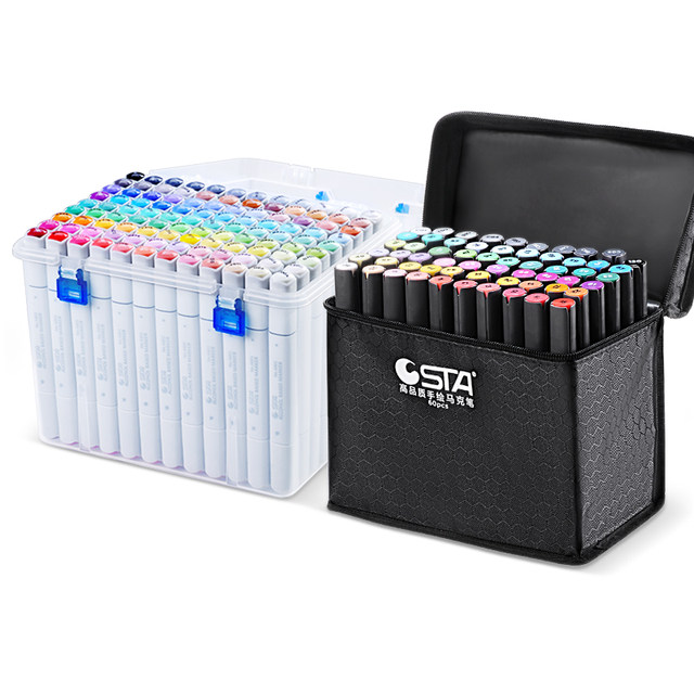 STA double-head alcohol oil-based color marker 30406080 color ...