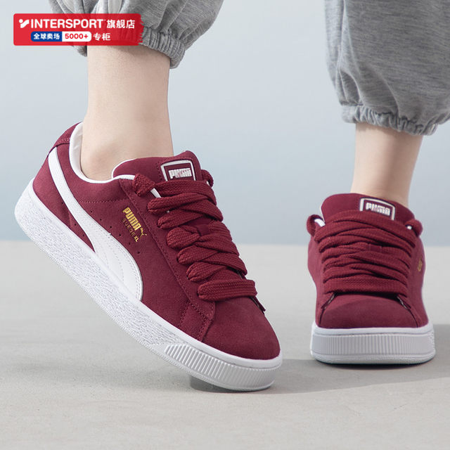 PUMA Puma couple shoes men's shoes burgundy casual shoes big red bread ...