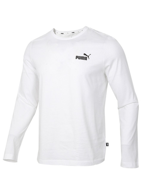 PUMA Puma Long Sleeve T-shirt Men's Spring New Sportswear White Base ...