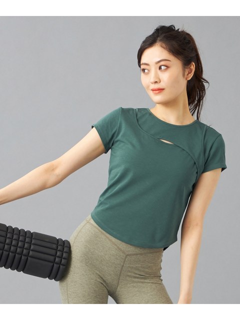 Chacott BALANCE casual dance yoga practice clothing series slit T-shirt for women ONWARD