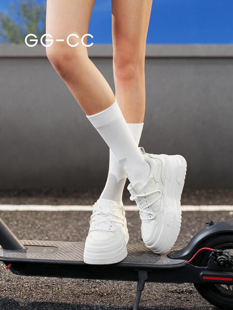 GGCC 2025 summer new versatile thick-soled white shoes for women's ...