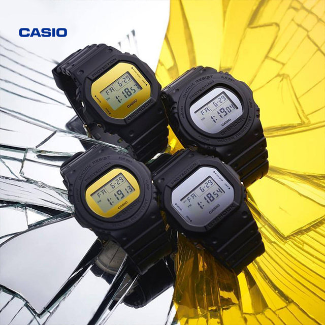 Casio flagship store DW-5600BBN trendy small square watch men's ...