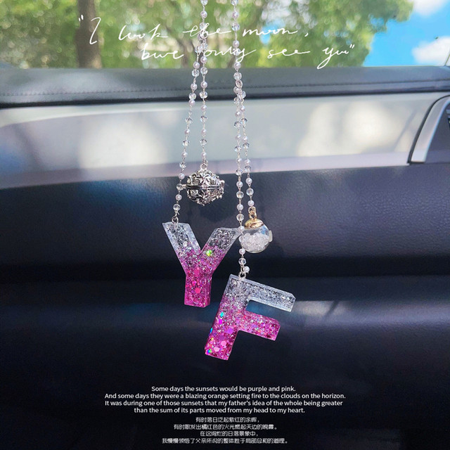 Creative Car Interior Pendant, Customized Letter Pendant, Popular ins ...