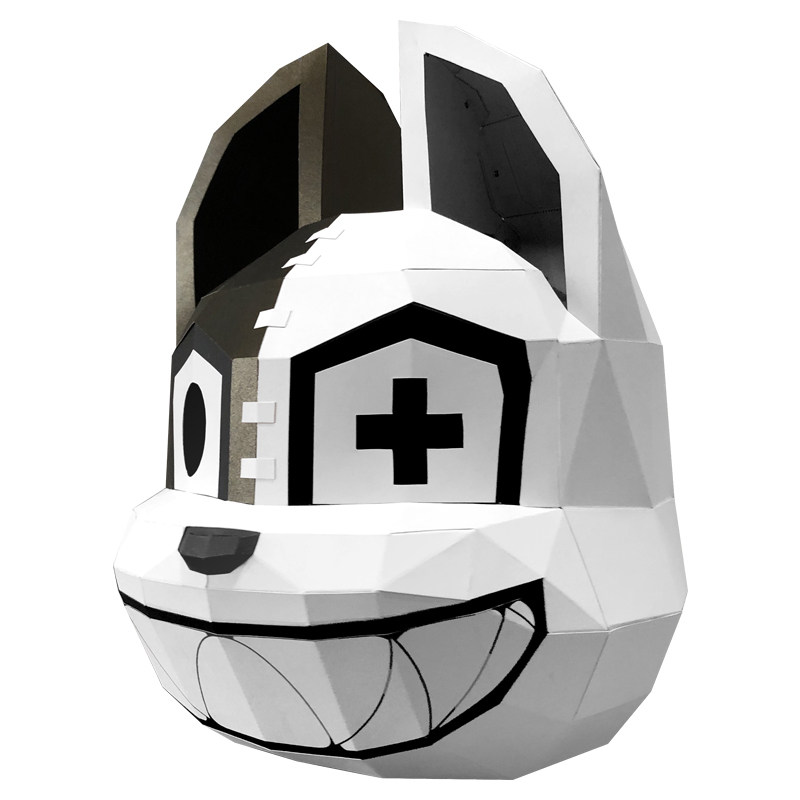 Halloween horror zombie mask man ruddler dog hood personalities grapple ...