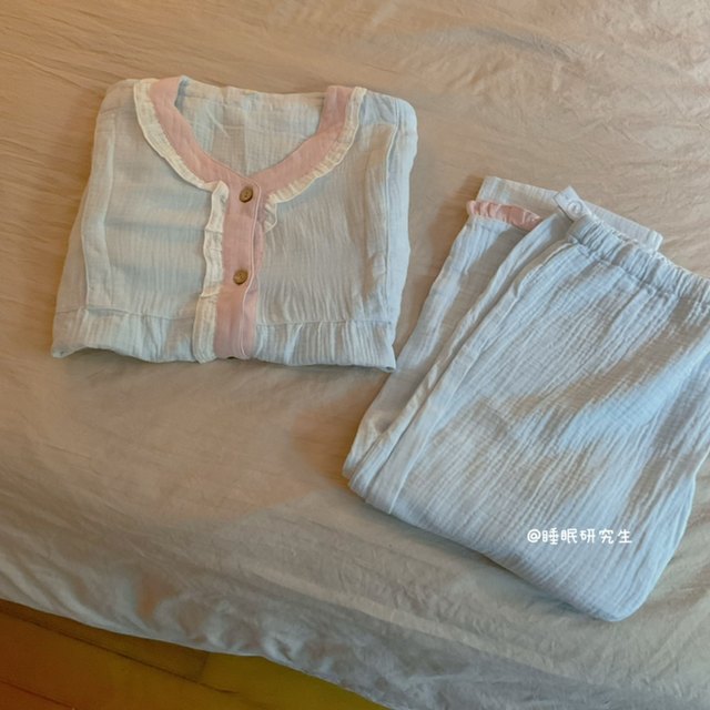 Spring and summer Women's pajamas, cotton dual -layer, clothing cloth ...