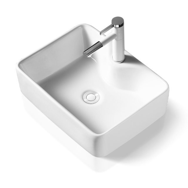 Wash basin above counter basin square small size balcony countertop ...